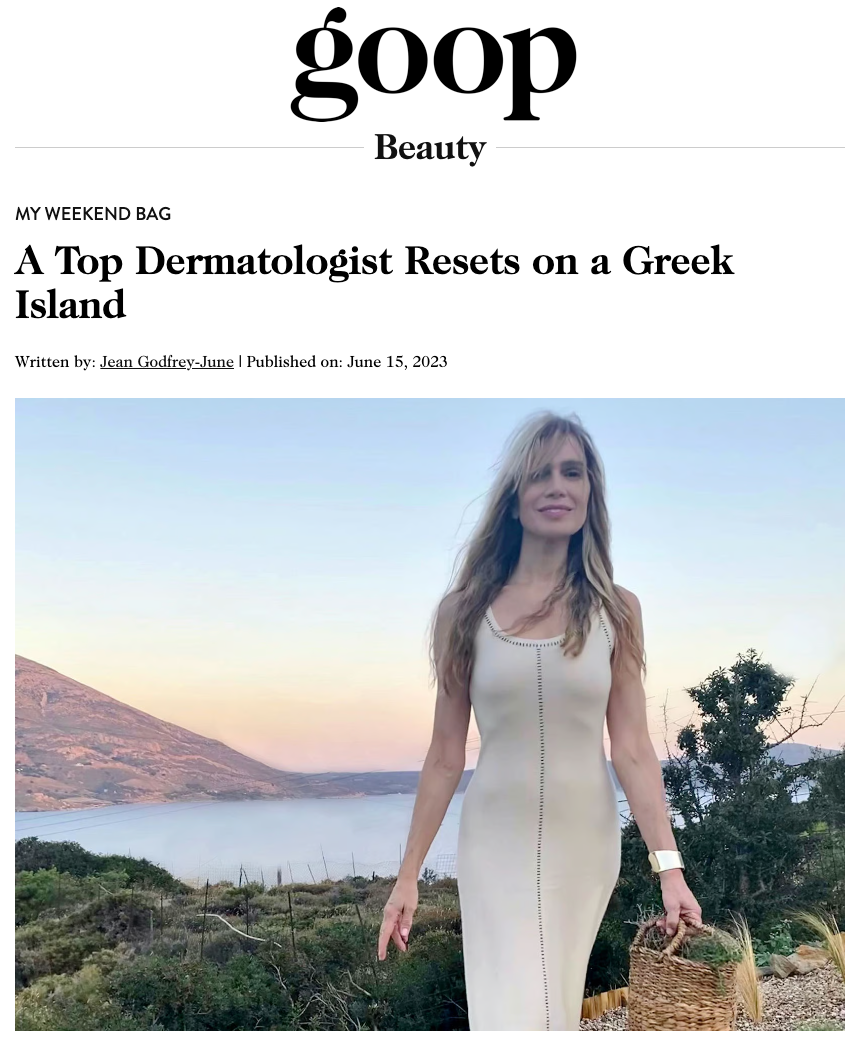 Goop: A Top Dermatologist Resets on a Greek Island – DR. MACRENE actives
